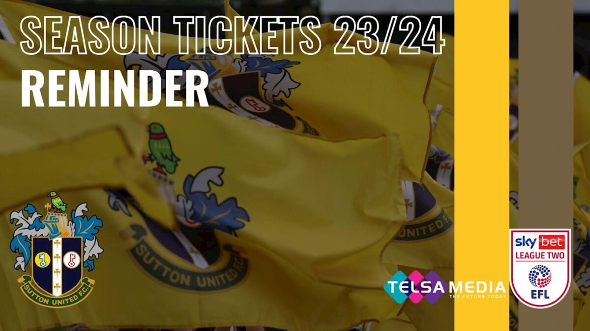 Season ticket reminder and Forest Green ticket, hospitality and travel ...
