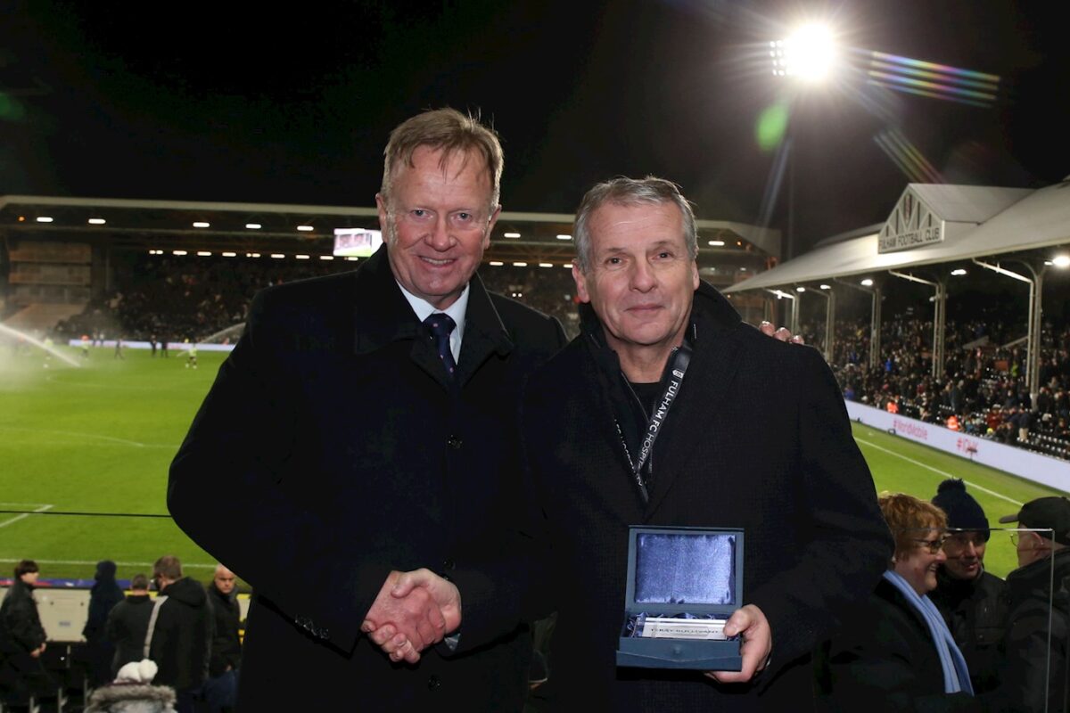 Terry Bullivant receives Forever Fulham award