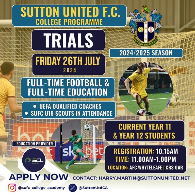 Sutton United College Partnership Team - Sutton United Football Club